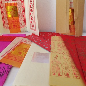 Chinese Joss Paper Assortment: Colorful Asian Ritual Ephemera - Etsy
