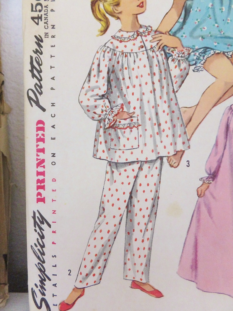 Vintage 1950's Pajamas Retro Simplicity 1828 Sewing - Etsy