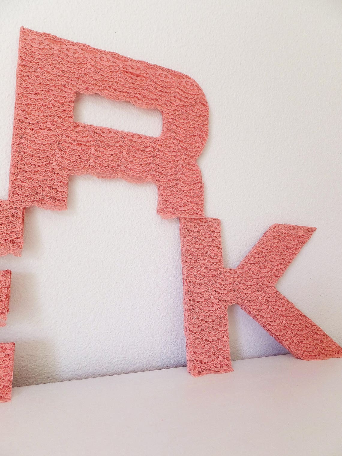 Decorative Pink Letters Bedroom Wall Hanging Monogram Letter P | Etsy