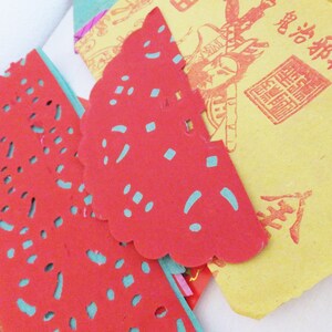 Colorful Joss Paper Assortment: Chinese Ritual Paper, Asian Boho Decor ...