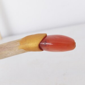 Long Magic Wand With Orange Agate Tip Wiccan Wand Potter Witch's Wand ...