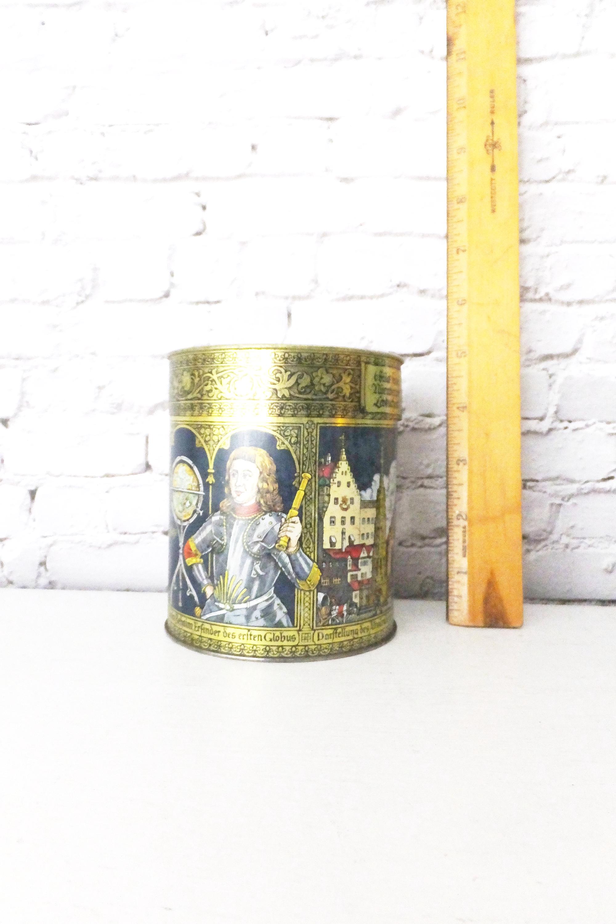 Vintage Schmidt Lebkuchen Tin Medieval Style Retro Tin Box E. Otto ...