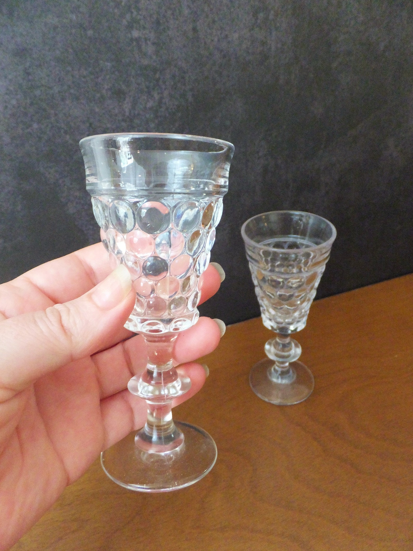 Cordial Mini Bubble Goblets Aperitif Liqueur Mini Wine Hobnail - Etsy