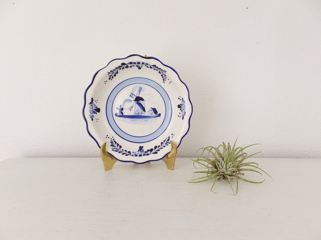 Small Vintage Delft Bowl Delft Dish With Crown Mark Hand Painted Delft ...