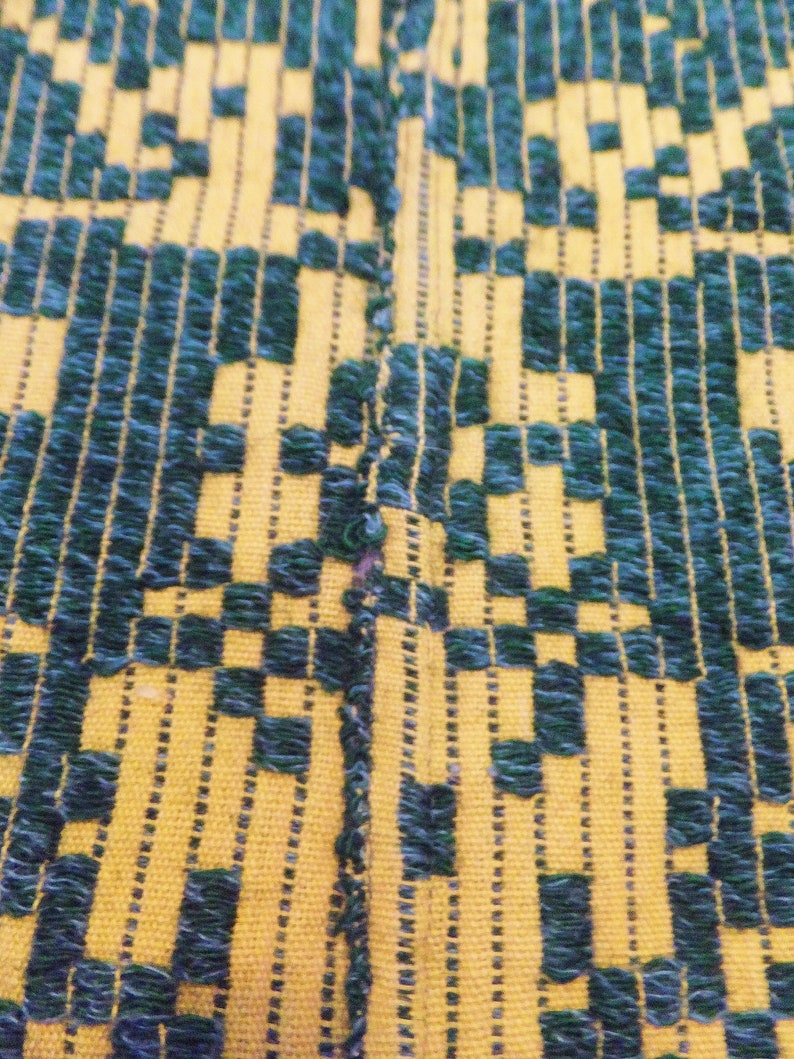 Vintage Bohemian Floral Green & Yellow Rug Textile Sofa - Etsy