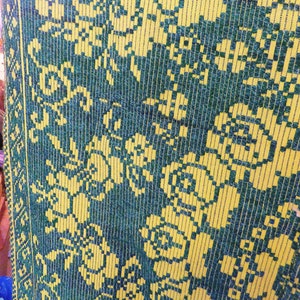 Vintage Bohemian Floral Green & Yellow Rug Textile Sofa - Etsy