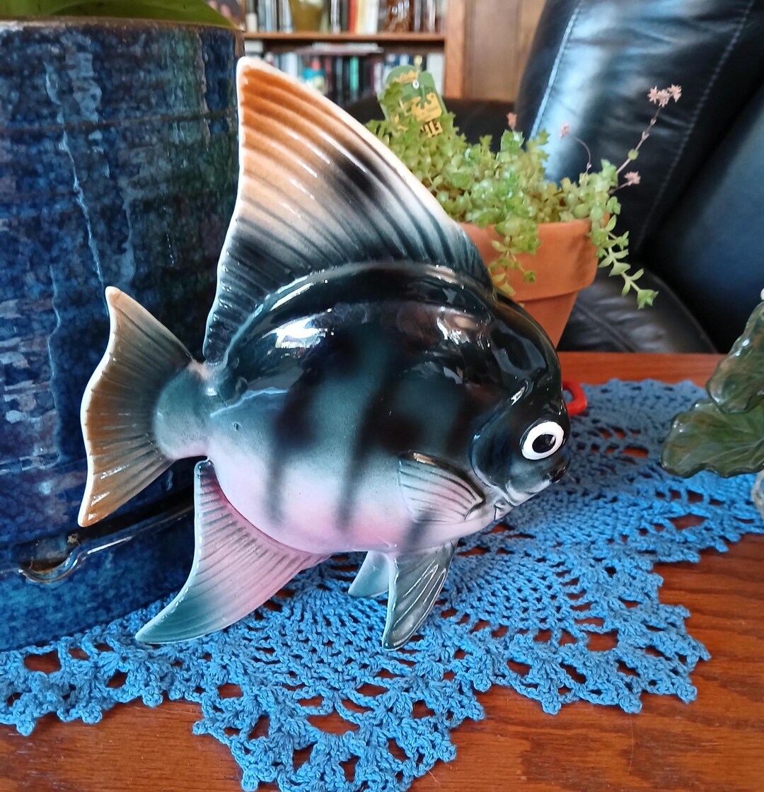 Vintage Norcrest Bug Eyed Fish Wall Pocket With Original Stickers - Etsy