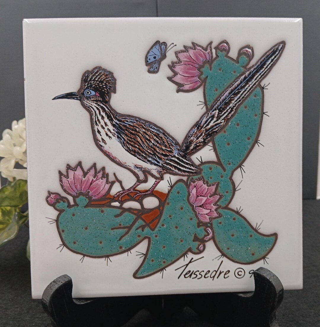Teissedre Bird and Butterfly Tile- - Etsy