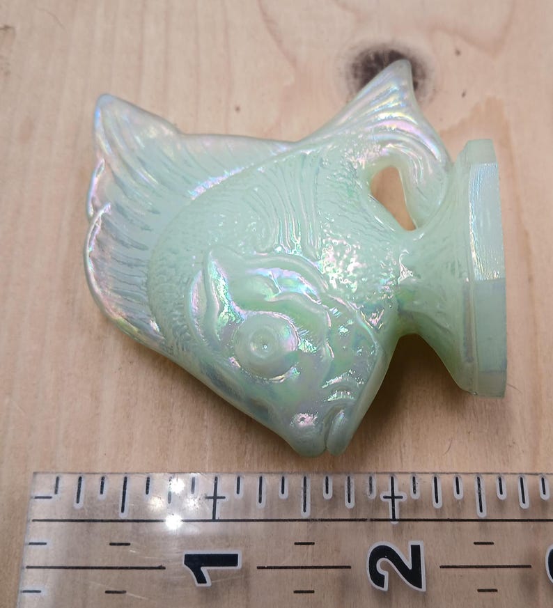 Fenton Opalescent Glass Fish W/ Original Sticker - Etsy