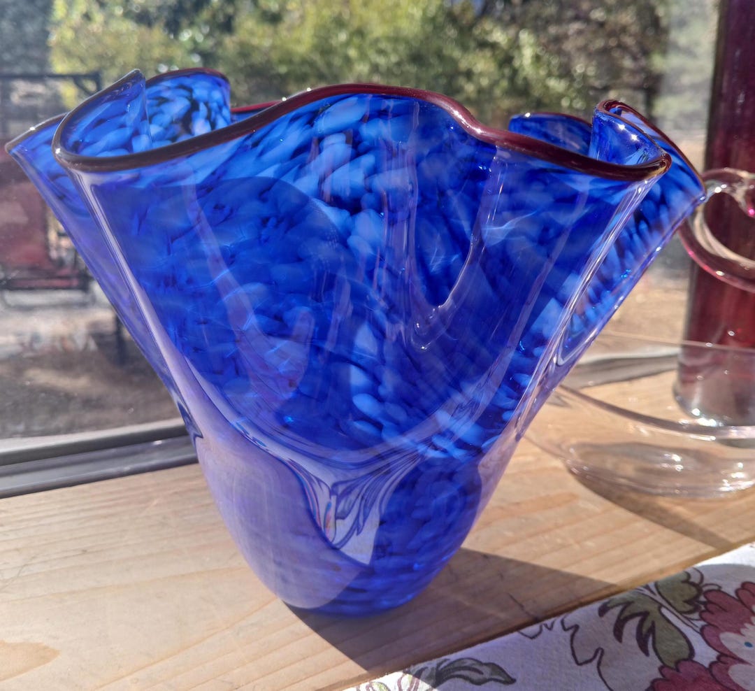 Gathering Glass Studio Art Glass Signed Vase - Etsy