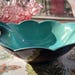 USA Pottery Turquoise and Brown Leaf Bowl - Etsy