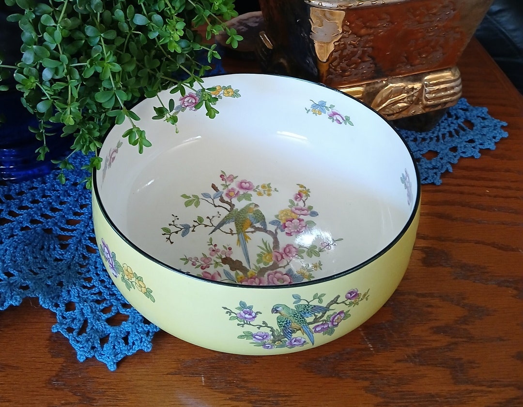 Vintage Crown Ducal Ware England Parrots and Florals Serving Bowl - Etsy