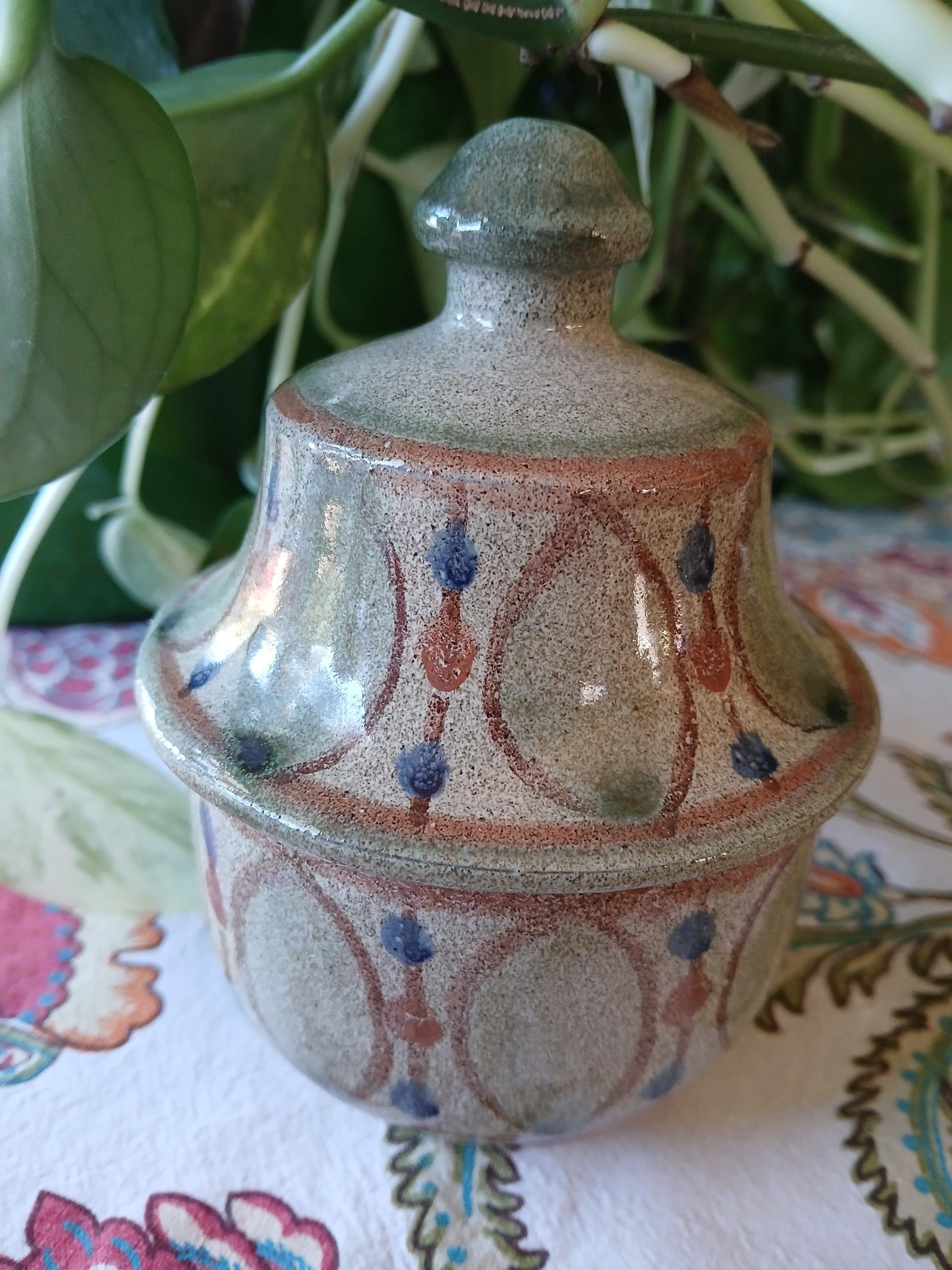 Hand Painted Lidded Israeli Pottery by HL Massira - Etsy