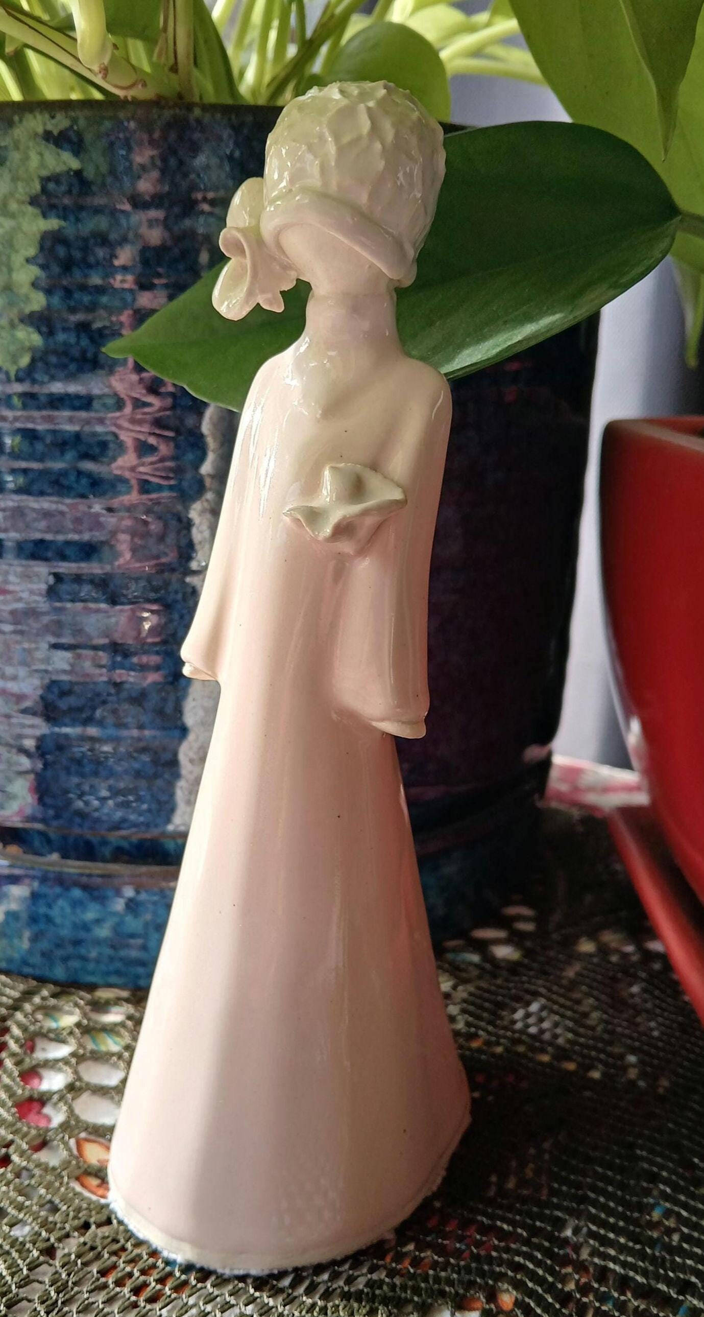 Louise Auger Signed Handmade Sculpture-lady in Pink 7 - Etsy