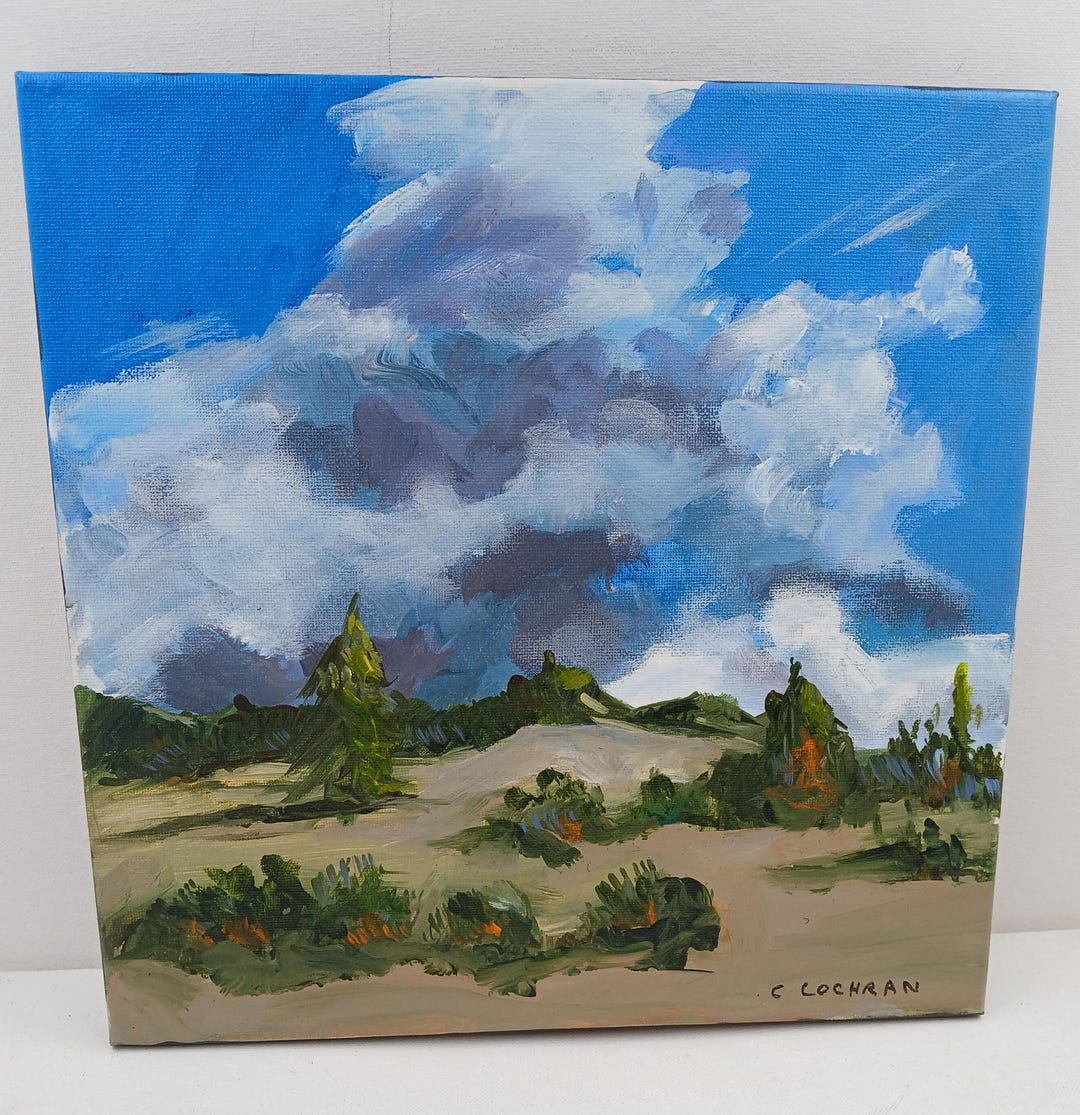 Carol Cochran "clouds on the Table Rocks" Original Acrylic on Canvas ...