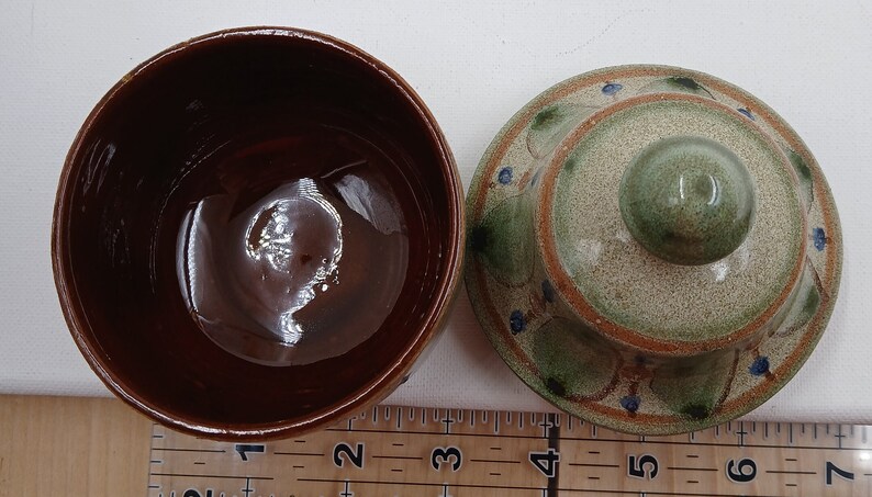 Hand Painted Lidded Israeli Pottery by HL Massira - Etsy