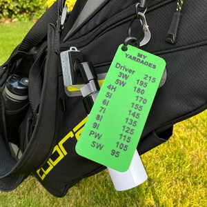 Personalised Golf Yardage Card - 3D Printed Plastic, Listing Your Own ...