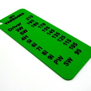 Personalised Golf Yardage Card - 3D Printed Plastic, Listing Your Own ...