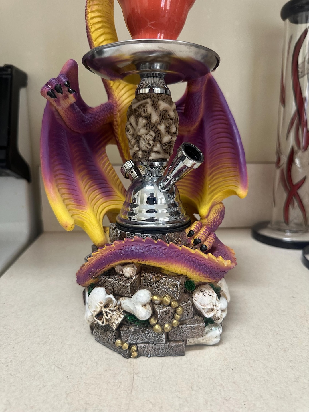 Dragon Hookah Skulls Art Work - Etsy