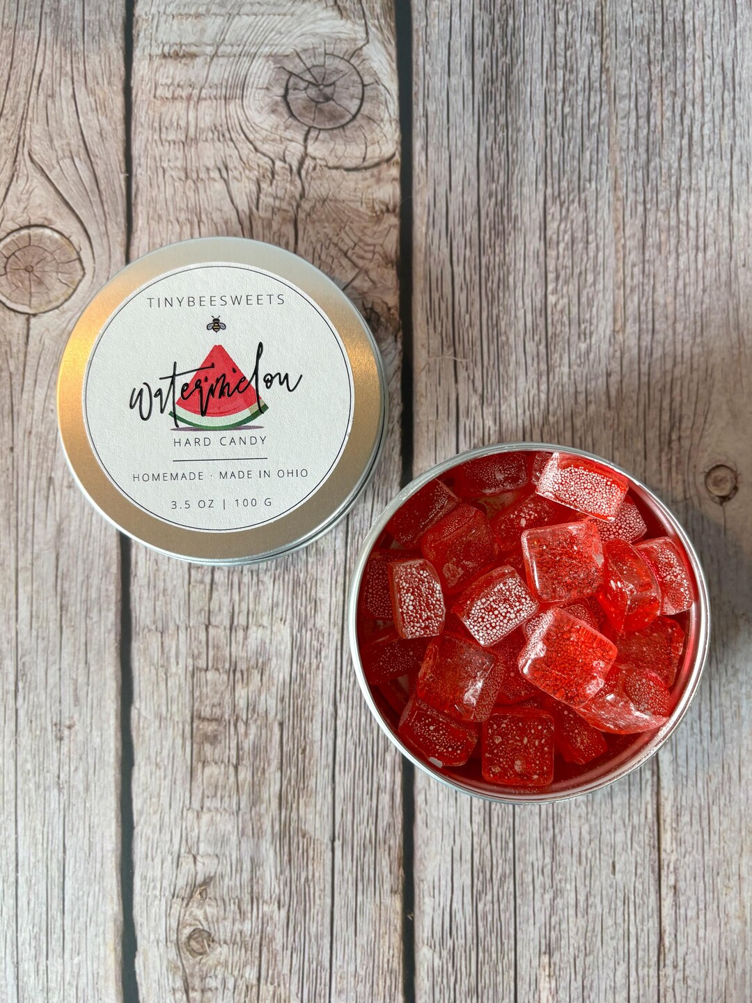 Watermelon Hard Candy Squares Homemade Candy Small Batch - Etsy