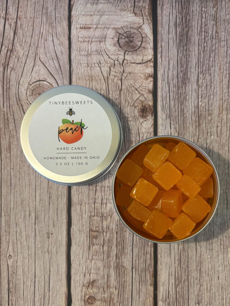 Peach Hard Candy Squares | Homemade Candy | Small Batch - Etsy