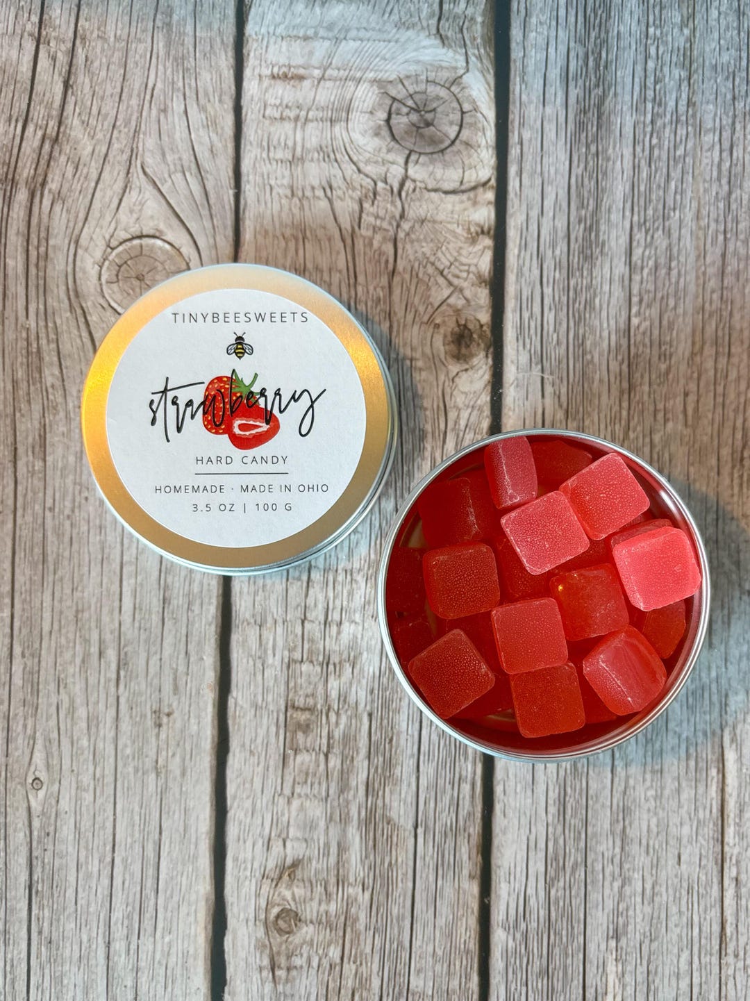 Strawberry Hard Candy Squares | Homemade Candy | Small Batch - Etsy