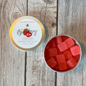 Strawberry Hard Candy Squares | Homemade Candy | Small Batch - Etsy