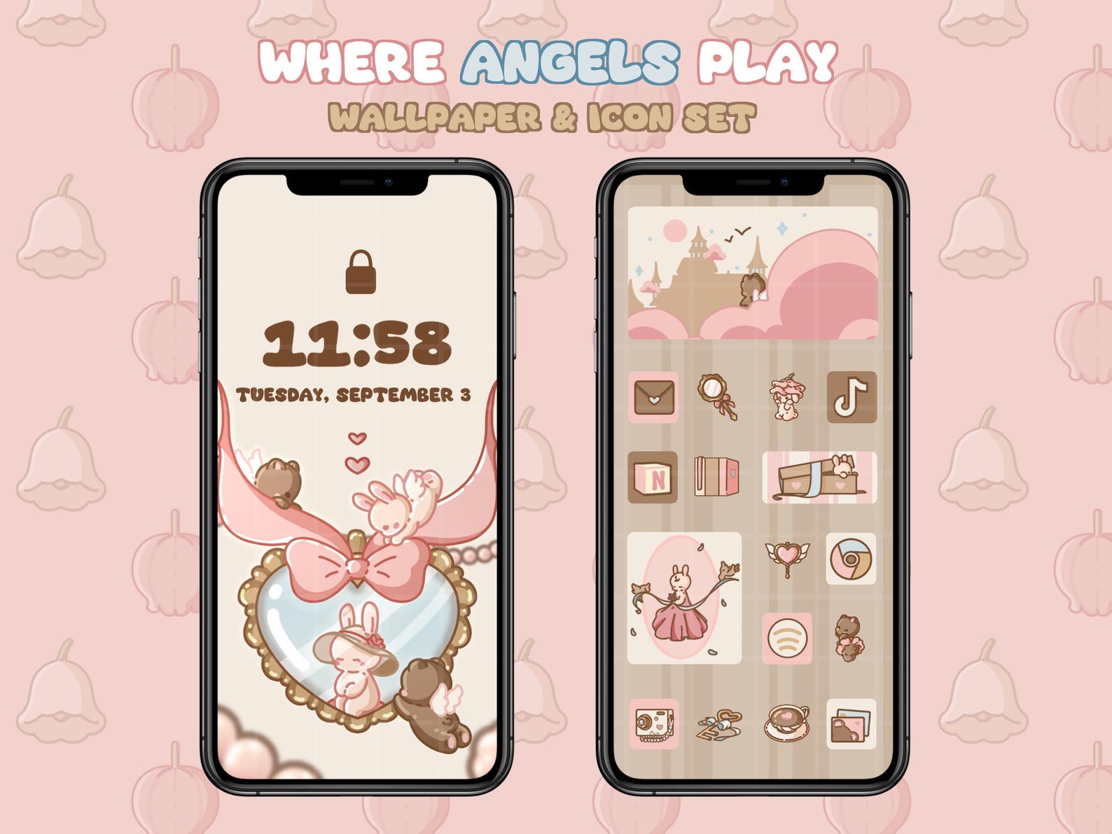 Where Angels Play Icon and Wallpaper Set | Aesthetic Theme for Android ...