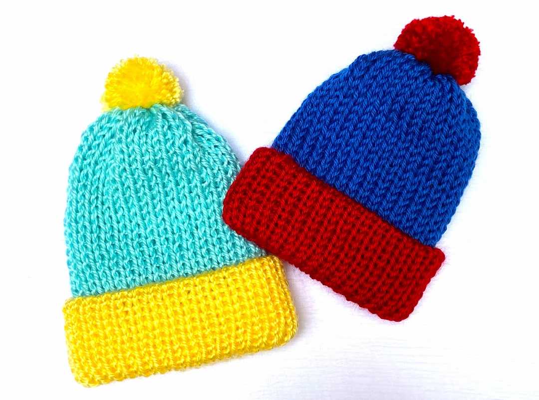 South Park Cartman and Stan Inspired Beanies Hats Knit Eric Cartman Hat ...