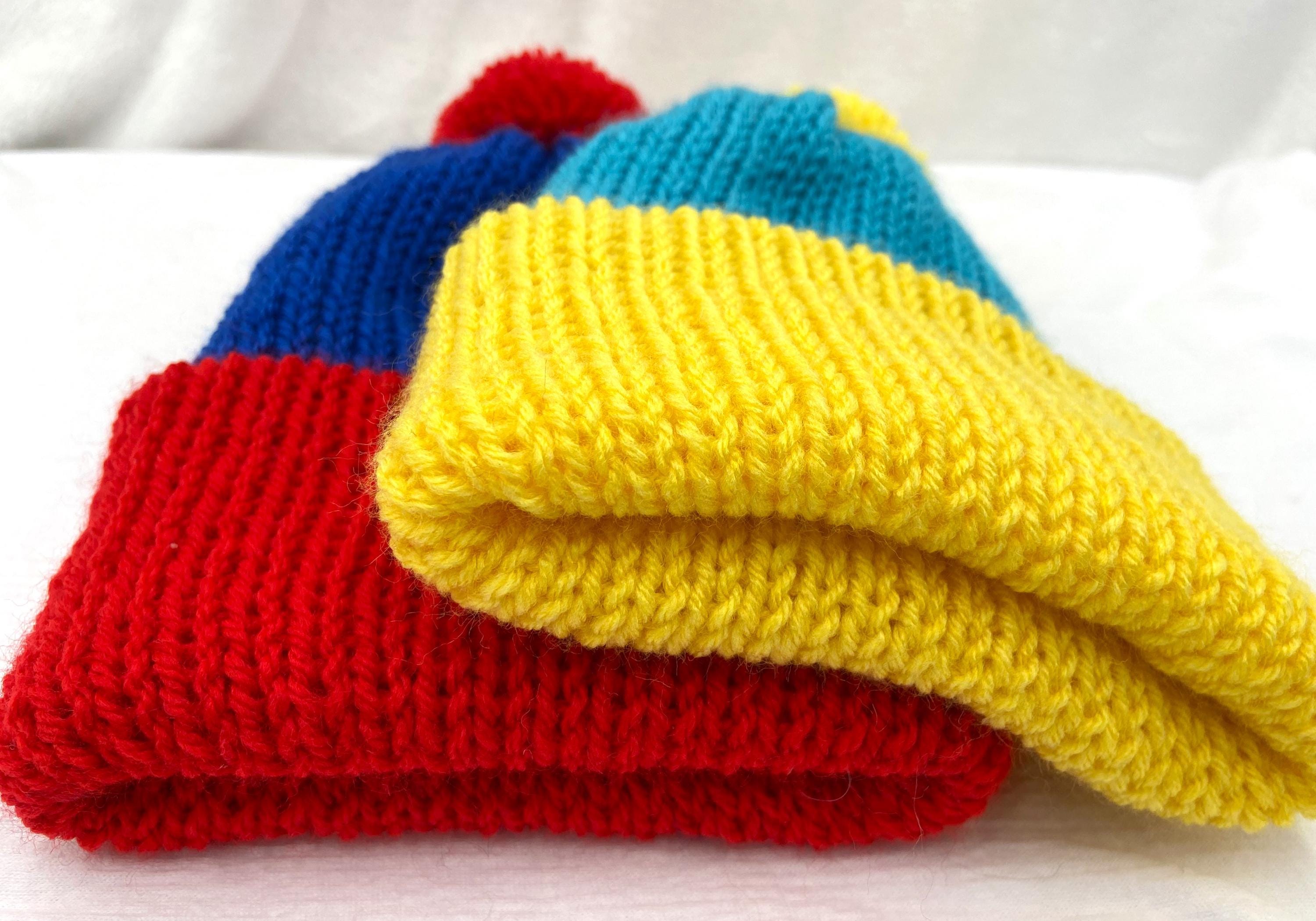 Cartman & Stan Inspired Knit Beanies With Pom Pom - Etsy