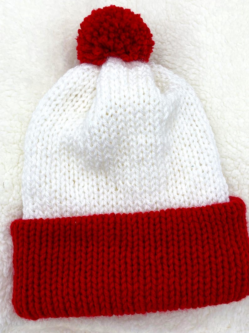 Waldo Hat Wally Hat Inspired by Where's Waldo Red White Winter Hat With ...