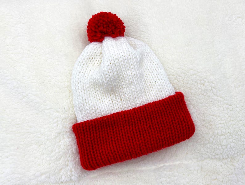 Waldo Hat Wally Hat Inspired by Where's Waldo Red White Winter Hat With ...