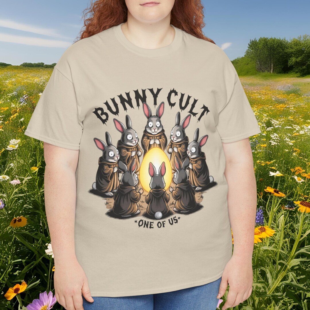 Bunny Cult Unisex Heavy Cotton Tee, Funny Graphic T-shirt, Cartoon ...