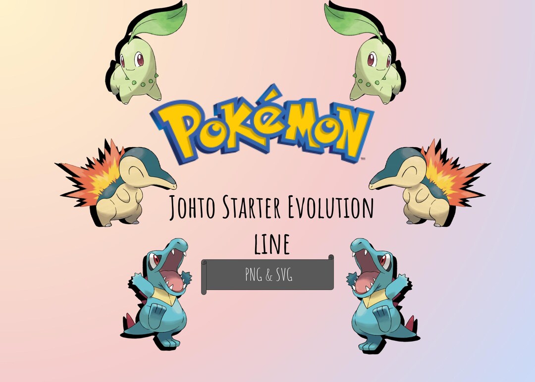 Johto Starter Evolution Line, Pokemon Starter Pictures and Silhouettes ...
