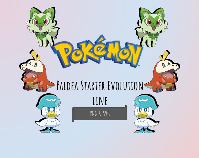 Paldea Starter Evolution Line, Pokemon Starter Pictures and Silhouettes ...