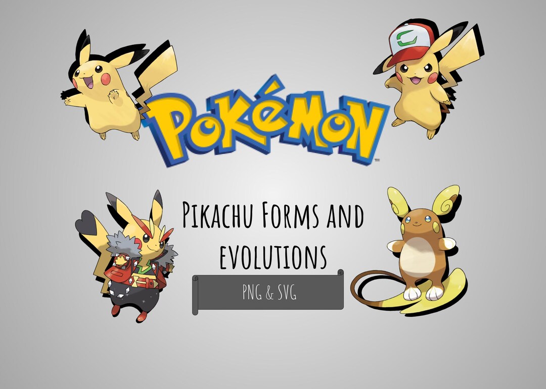 Pikachu Forms and Evolution Line, Pokemon Pictures and Silhouettes ...