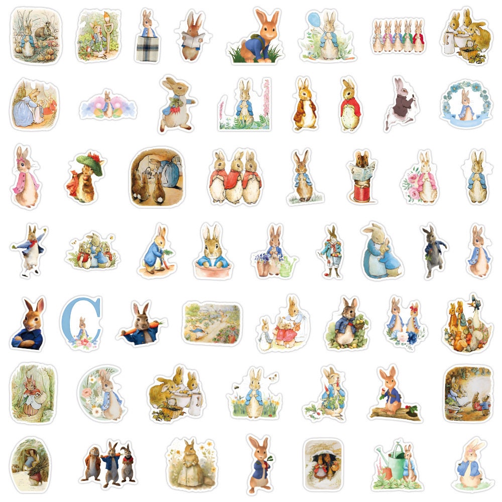 50 Peter Rabbit Sticker Pack - Etsy
