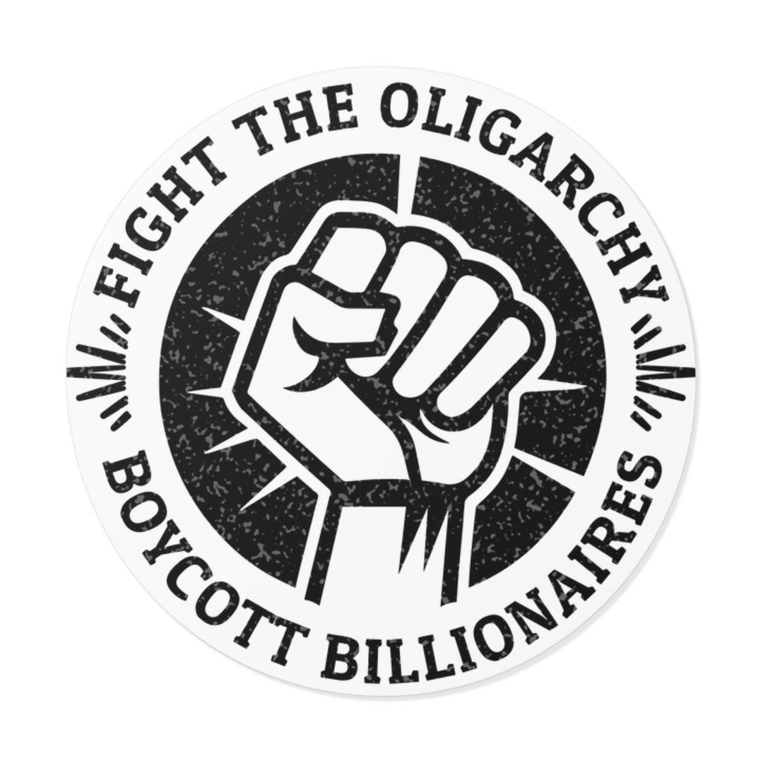 Boycott Billionaires Vinyl Sticker - Fight the Oligarchy, Political ...