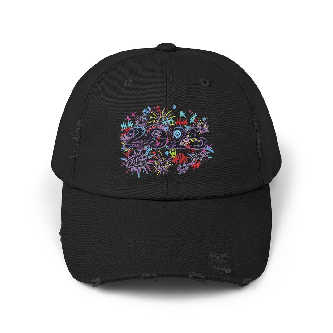 2025 Distressed Cap, Arcane-inspired NYE Hat, League of Legends Style ...