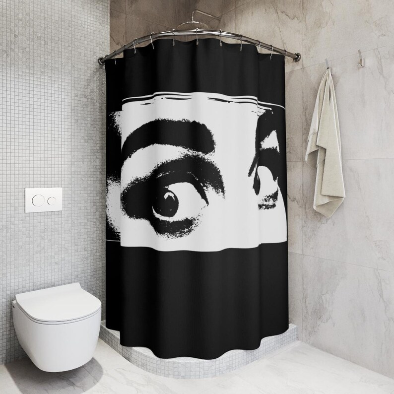 Giant Retro Eyes Psycho Shower Curtains Modern Bathroom Decor ...