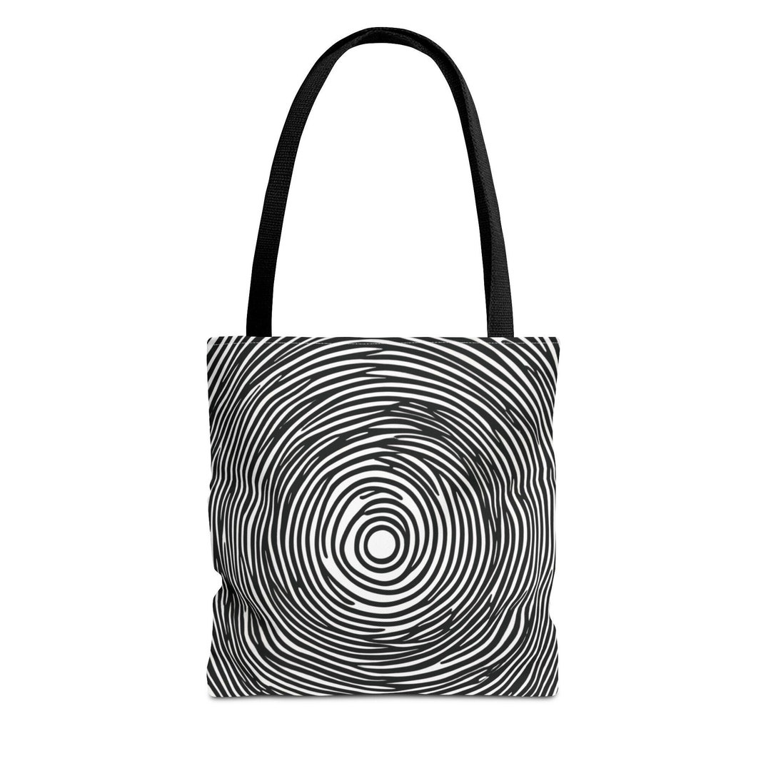 Vortex Abstract Spiral Pattern Black and White Tote Bag, Geometric ...
