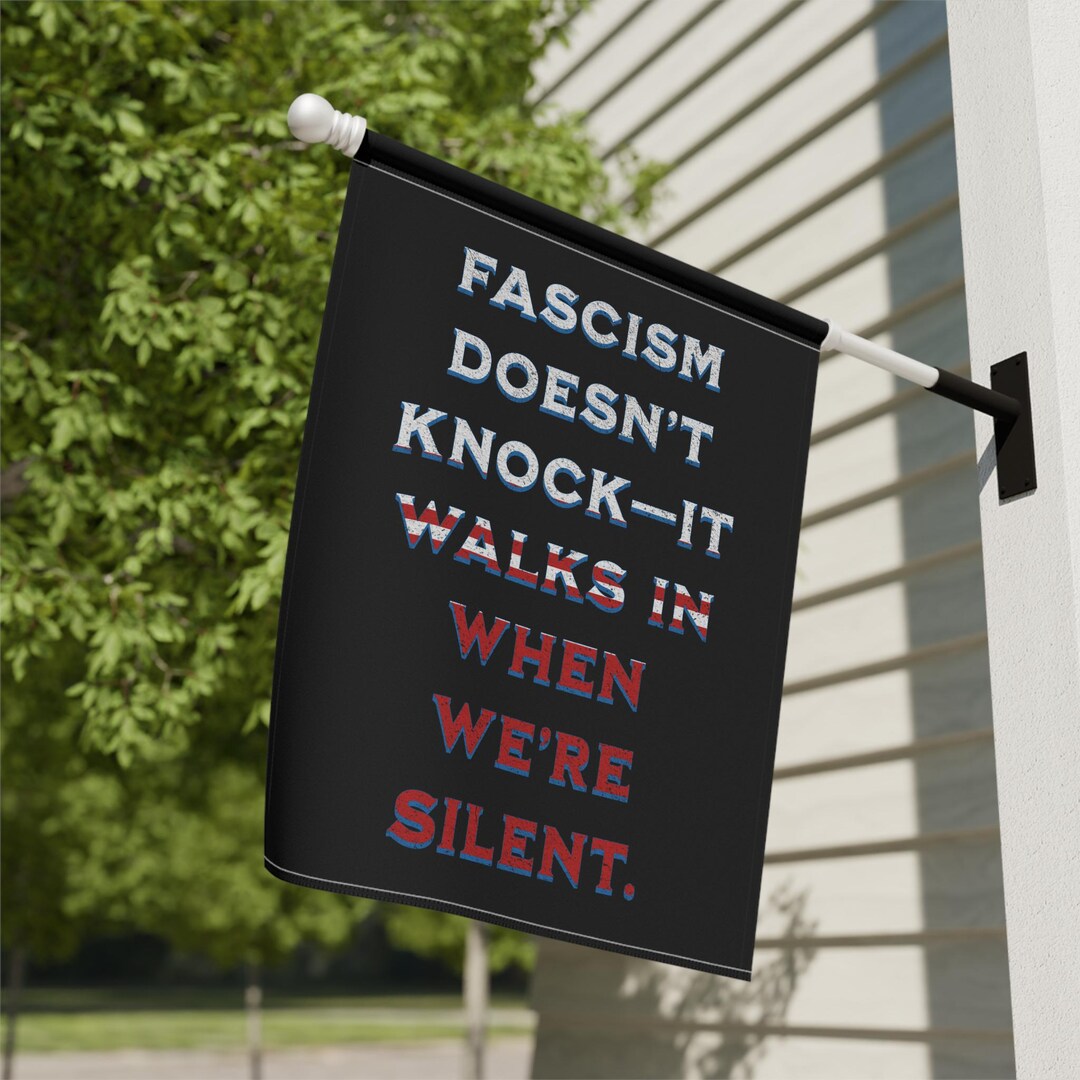 Anti-fascist Banner, Resist Fascism, Anti Musk Anti Trump, Garden House ...