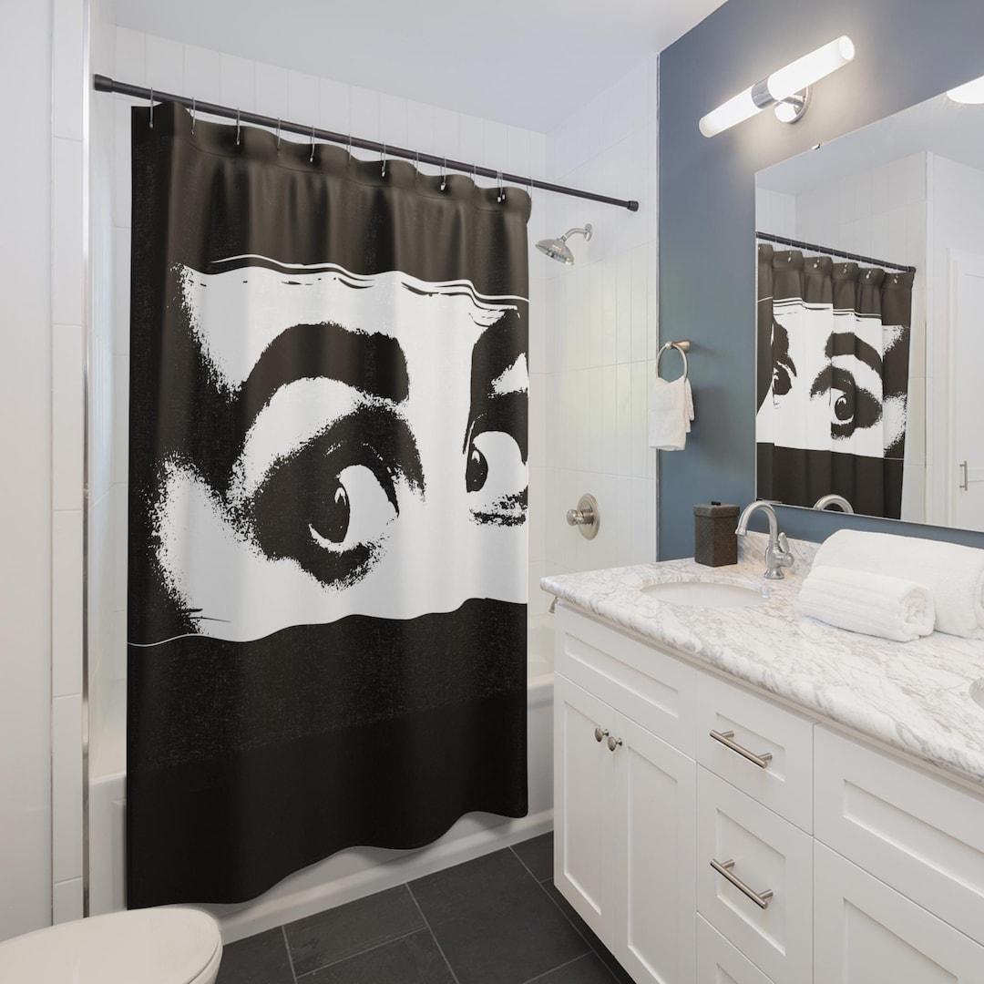 Giant Retro Eyes Psycho Shower Curtains Modern Bathroom Decor ...