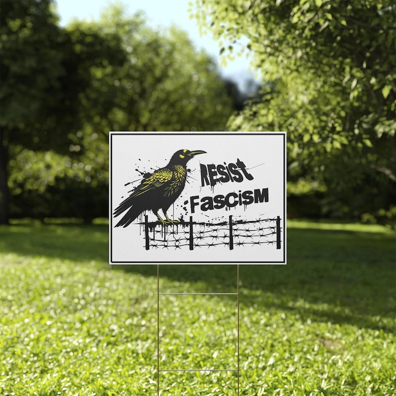 No Fascism Yard Sign - Etsy