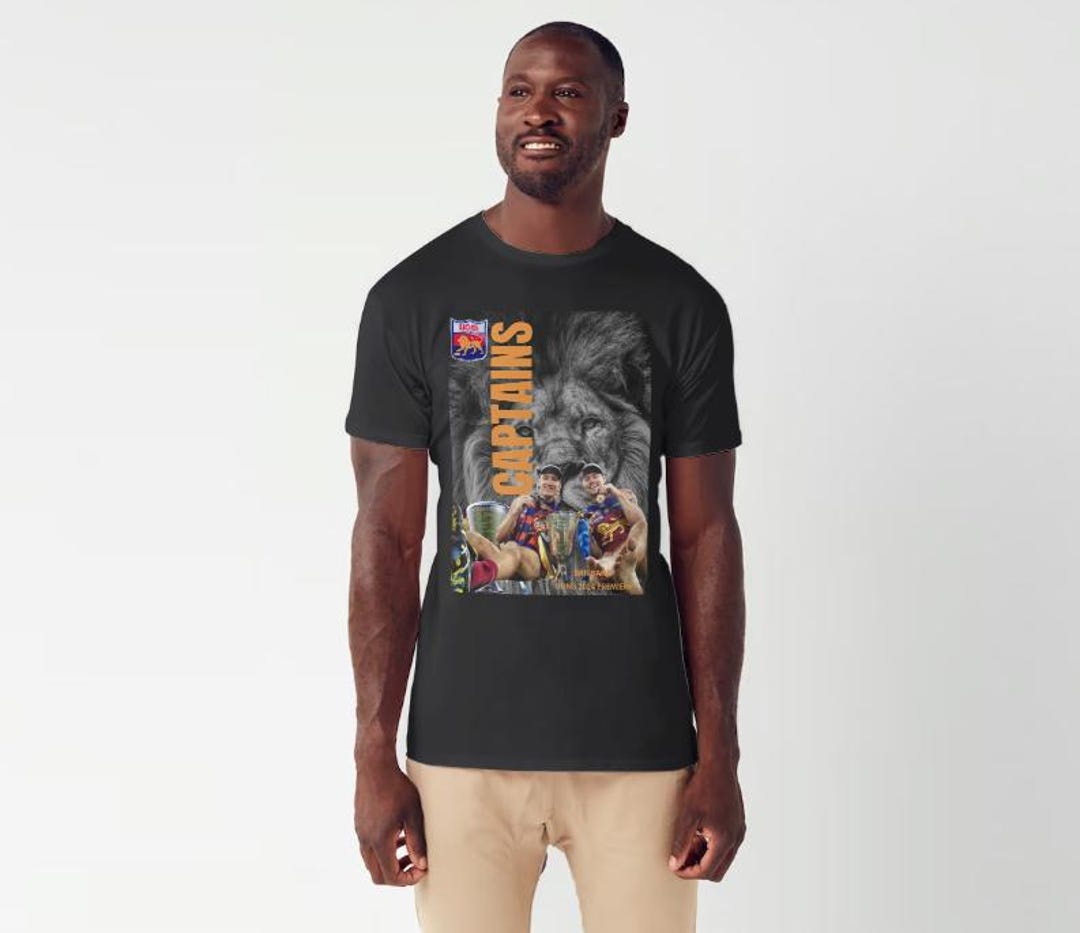 Lachie Neale & Harris Andrews Captains T-shirt Brisbane Lions Premiers ...