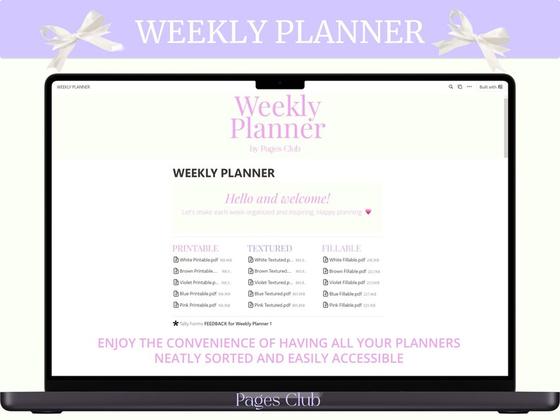 Aesthetic Weekly Planner Printable, Minimalist Weekly Schedule, Week at ...