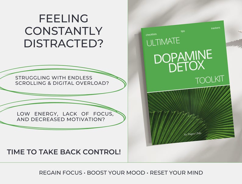 Dopamine Detox Toolkit: 7-day Digital Detox Planner for Focus & Reduced ...