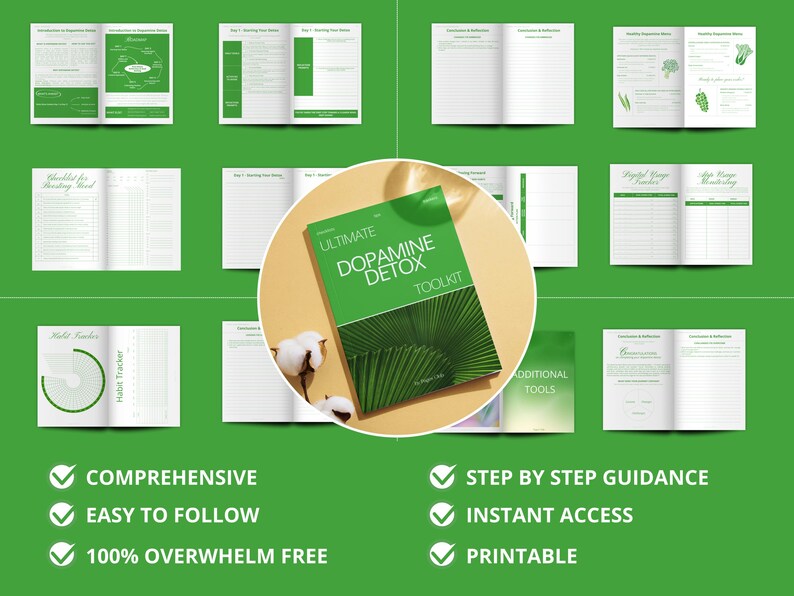 Dopamine Detox Toolkit: 7-day Digital Detox Planner for Focus & Reduced ...