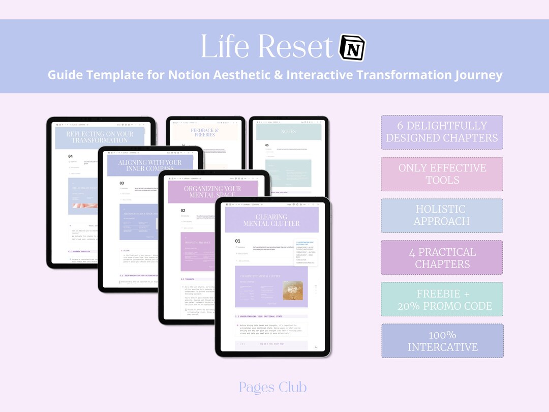 Life Reset Guide Notion Template Designed for ADHD Reduce Overwhelm ...