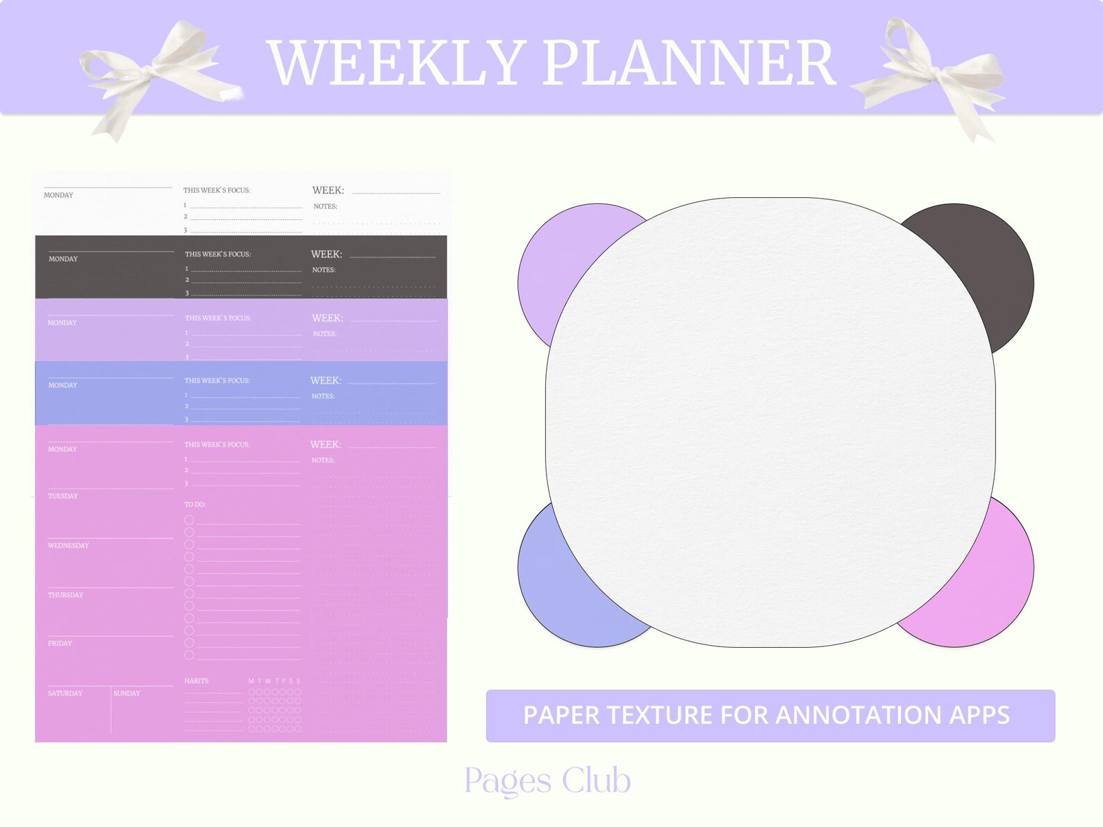 Aesthetic Weekly Planner Printable, Minimalist Weekly Schedule, Week at ...